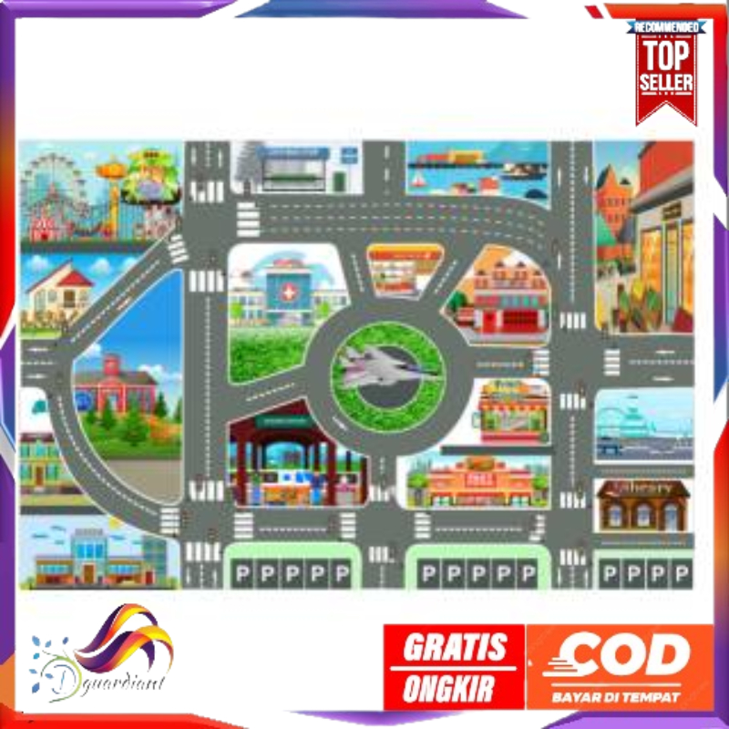 Jual Play Maps Peta Bermain Anak Pretend Play Map Peta Kota Bermain ...