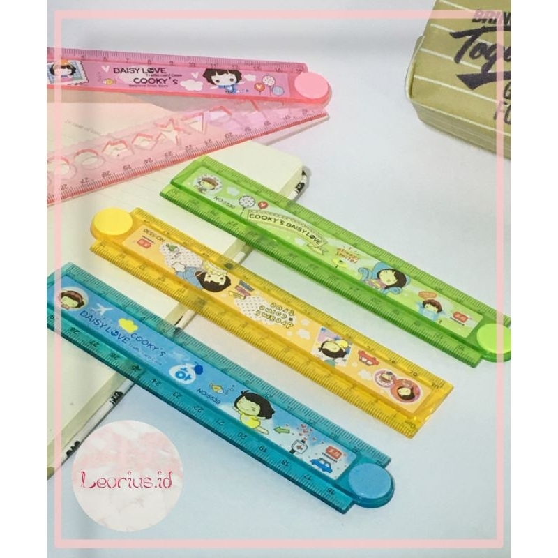 Jual Leorius - Penggaris Lipat Karakter//Folding Ruler (UKURAN 30CM ...