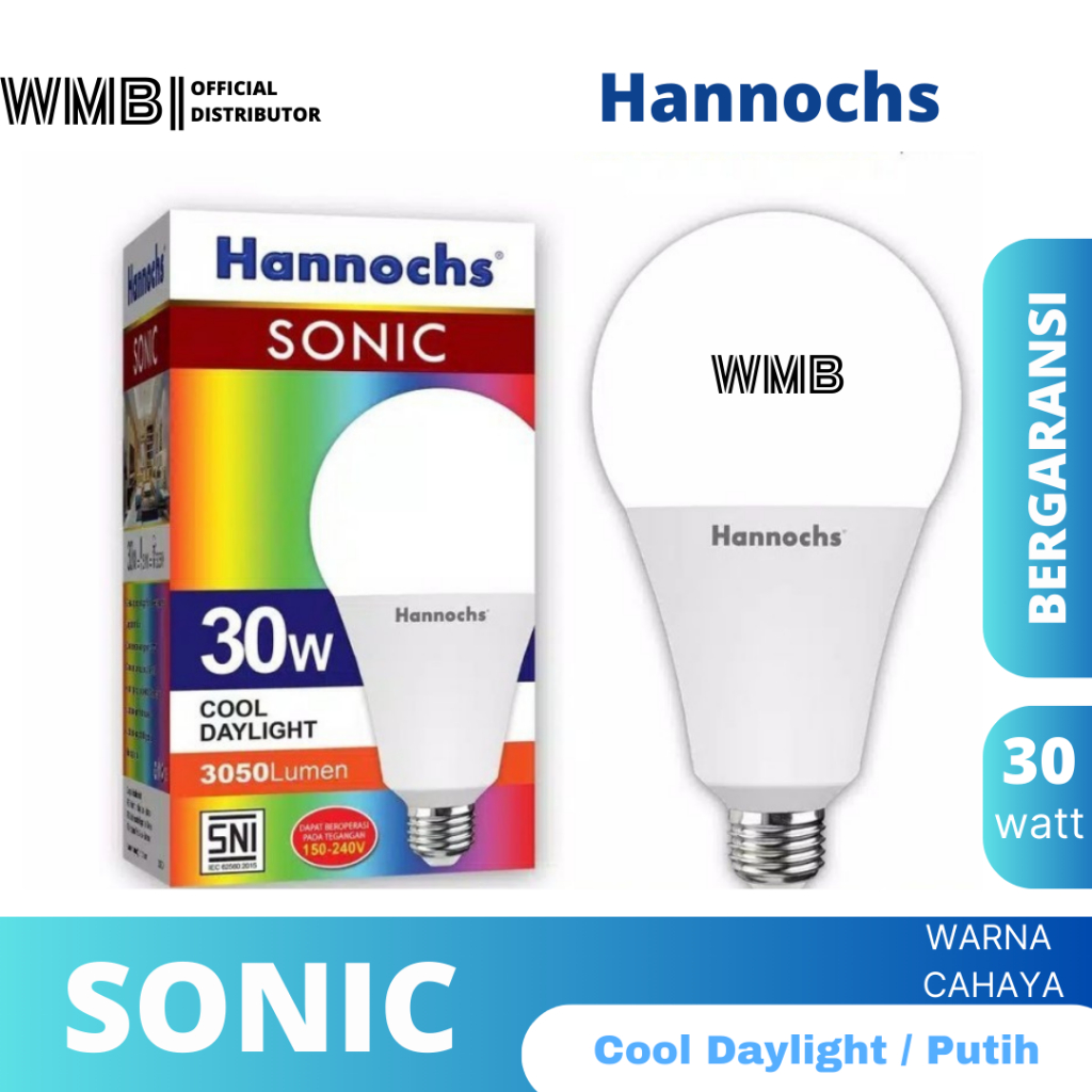 Jual Lampu Hannochs LED Sonic 30W/Watt Cahaya Putih | Shopee Indonesia