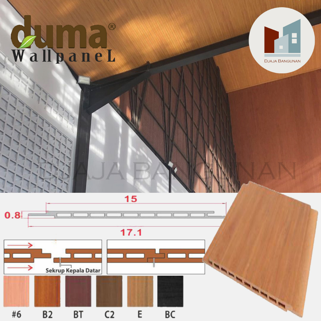 Jual PANEL PLAFON - DUMA WPC MOTIF KAYU ELEGAN MODERN 150 - MTR ...