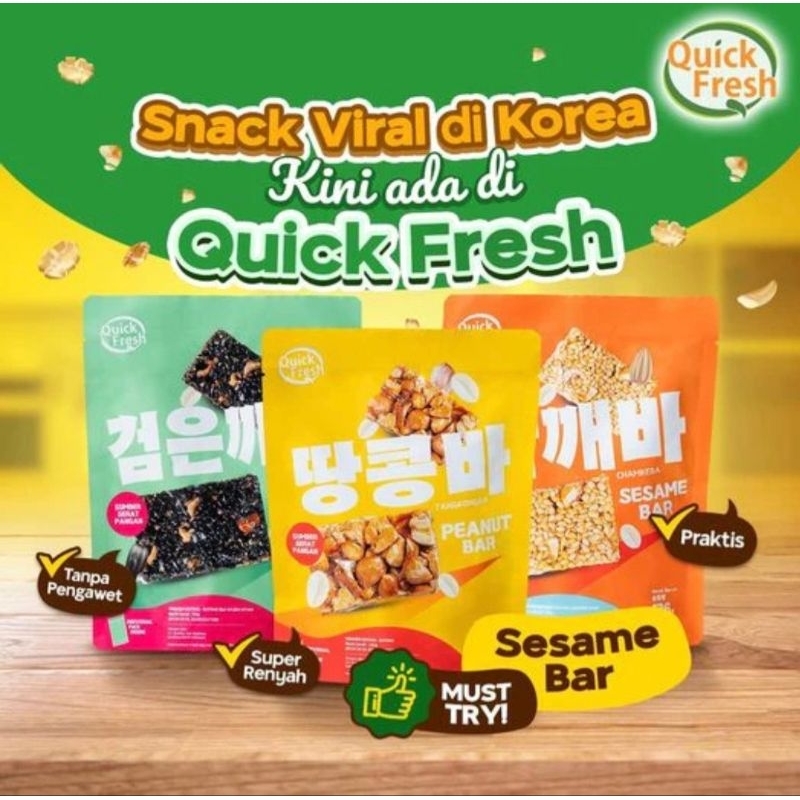 Jual Quick fresh healthy bar peanut bar sesame black sesame bar 113g ...