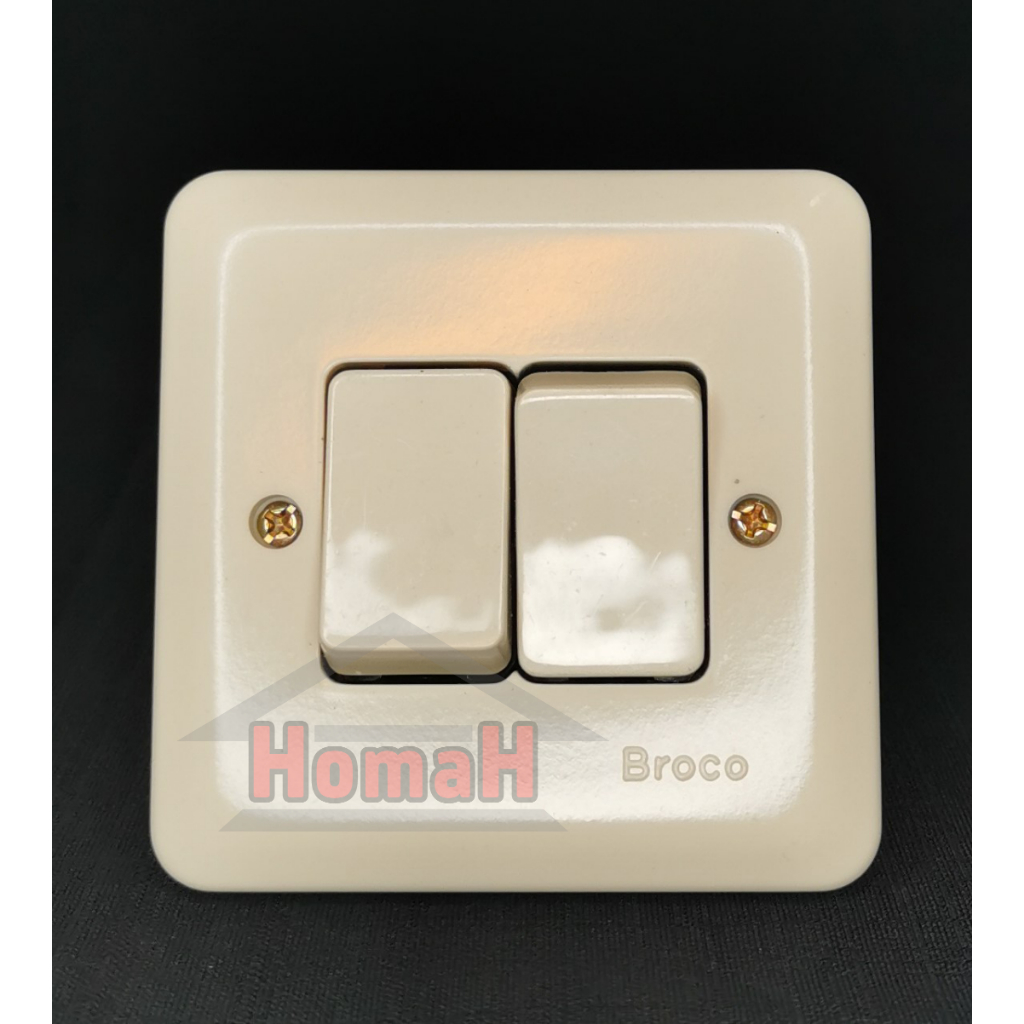 Jual SAKLAR ENGKEL CREAM NEW GEE SINGLE & DOUBLE SWITCH INBOW TANAM/IB ...