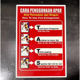 Jual Custom. Sign Rambu Cara Menggunakan APAR 20x30cm. Plat acrylic ...