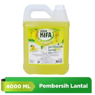 Jual SUPER KIFA JERIGEN FLOOR CLEANER LEMON 4L / SUPER KIFA PEMBERSIH ...