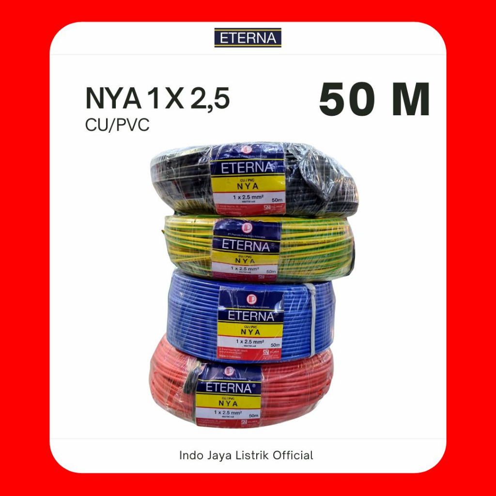 Jual KABEL ETERNA NYA 2,5MM X 50M | ETERNA KABEL NYA 2,5 X 50M | KABEL ...