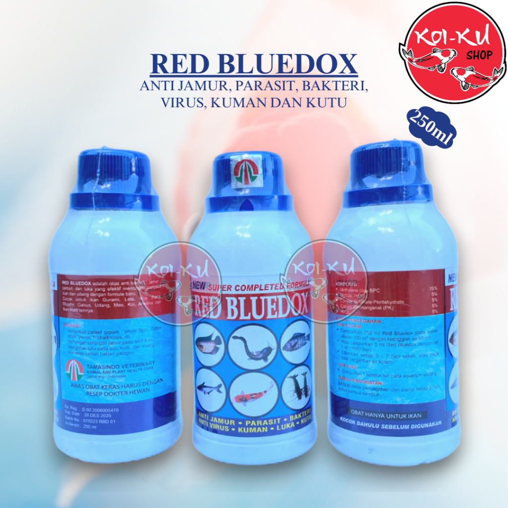 Jual RED BLUEDOX 250ML OBAT IKAN ANTI JAMUR DAN PARASIT | Shopee Indonesia