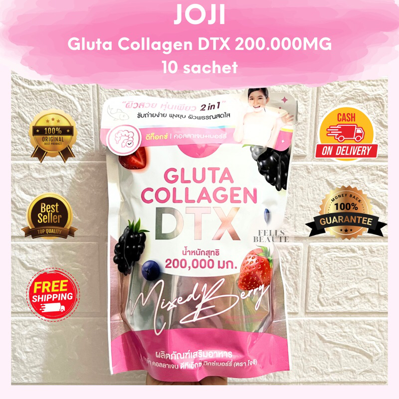 Jual Joji Gluta Collagen DTX 200.000Mg Fish Collagen (10 sachet ...
