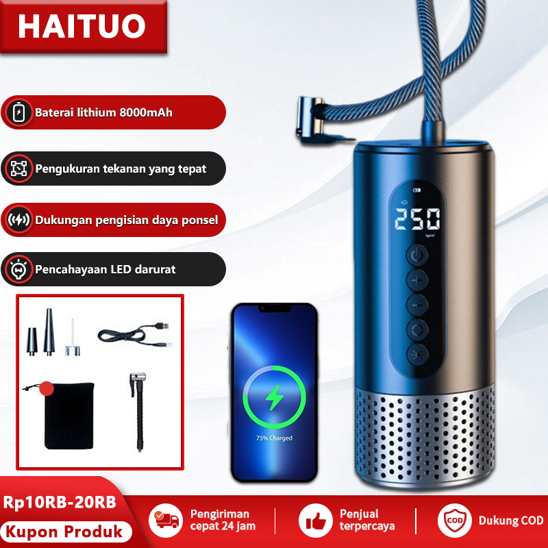Jual Pompa Ban Elektrik 8000 mAh Pompa Ban Mobil Rechargeable Truk ...