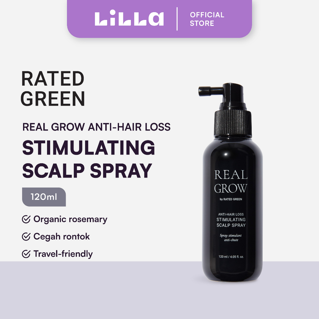 Jual RATED GREEN Real Grow Anti-Hair Loss Stimulating Scalp Spray Size ...