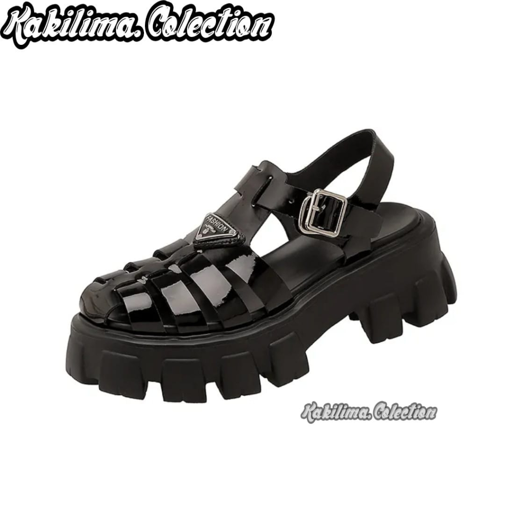 Jual Sandal fuji wedges viral sandal karet jelly gladiator | Shopee ...