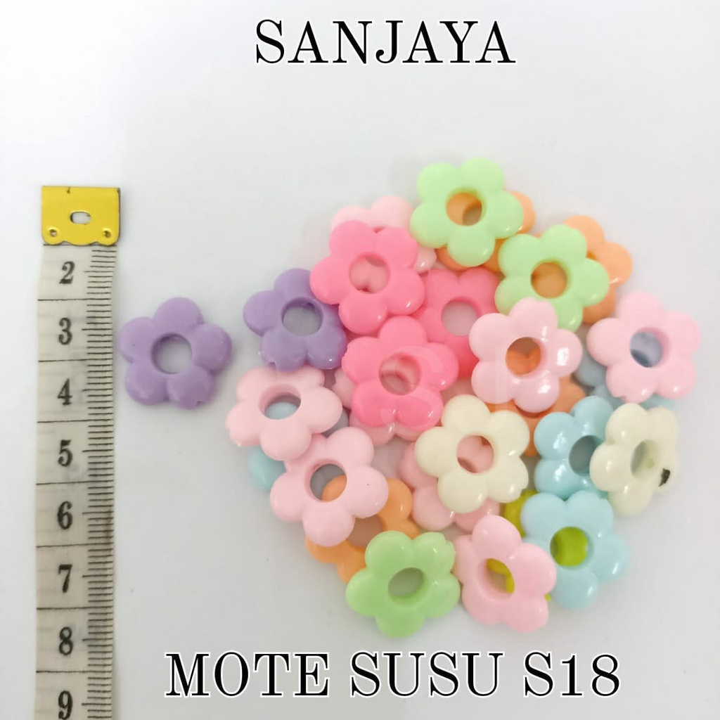 Jual Mote Susu / Manik Susu / Manik Pastel / Mote Doff Bahan Akrilik Untuk Kerajinan Diy / Mote ...