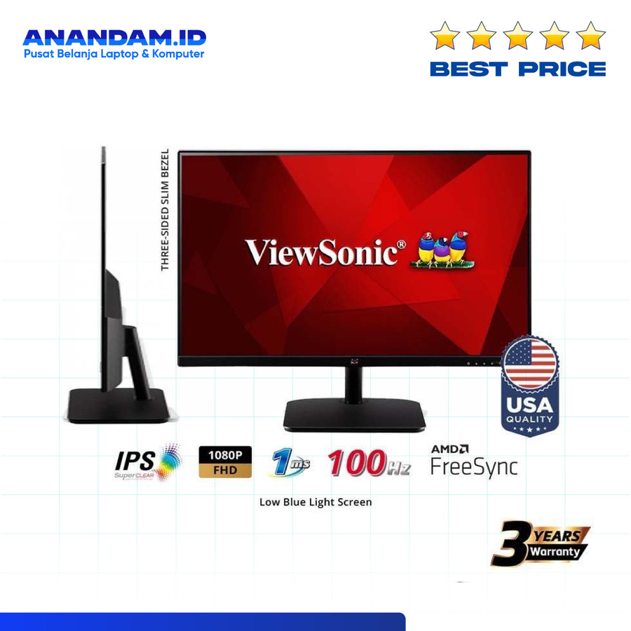 Jual ViewSonic VA2432-h - 24” 1080p IPS 100hz Monitor with Frameless ...