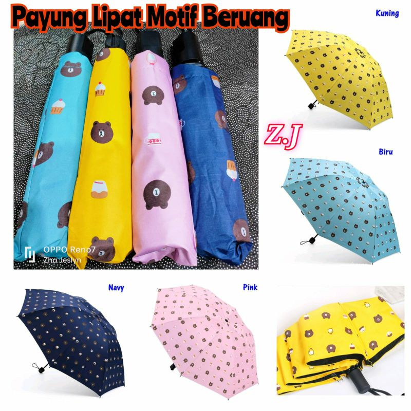 Jual Payung Lipat Mini Buah Anti Sinar UV Payung Lipet Murah Anak Hujan ...