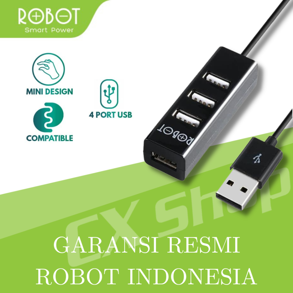 Jual Robot USB HUB Robot H140-80 USB 2.0 4 Port | Shopee Indonesia