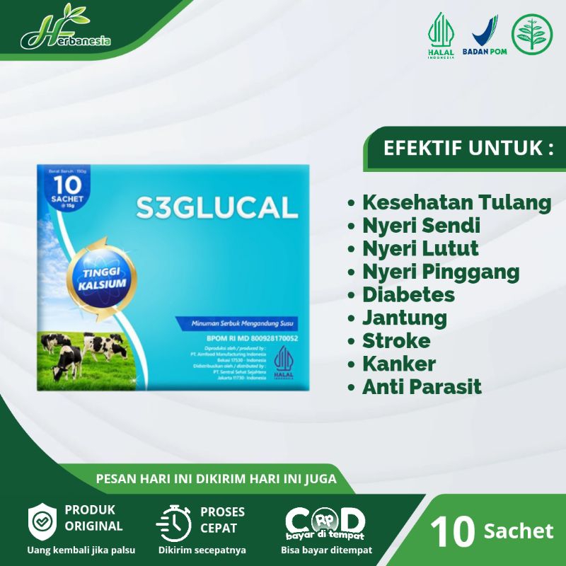 Jual S3Glucal Original Susu Kolostrum Atasi Nyeri Sendi & Tulang S3 ...