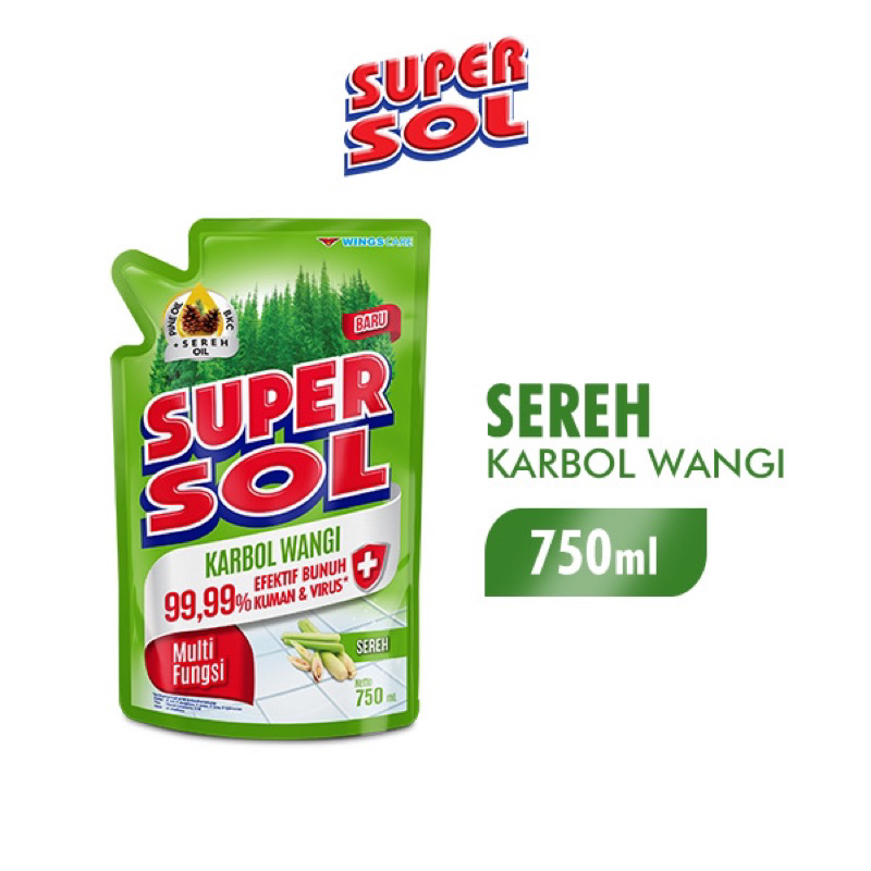 Jual Supersol Sereh 750mL • Supersol Karbol Aroma Sereh 750mL | Shopee ...