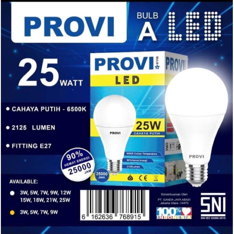 Jual LED LAMPU MURAH BERKUALITAS PROVI 25W | Shopee Indonesia