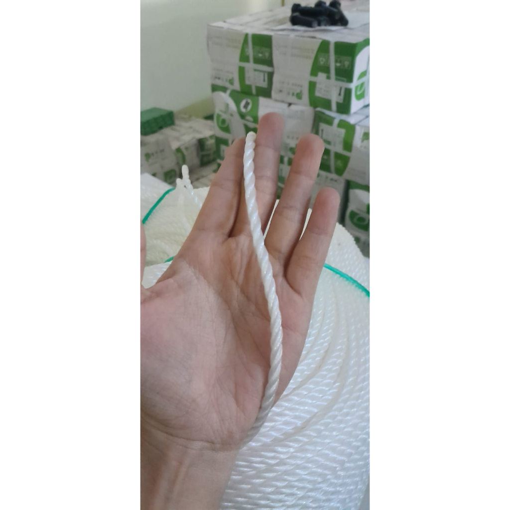 Jual Tali nilon putih 4mm 6mm Tali Tambang Kecil Nilon Nylon Rope ...