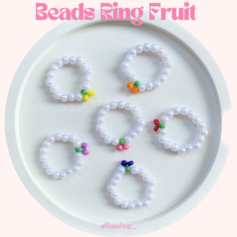 Jual BEADS RING FRUIT SERIES / cincin manik buah buahan/ cincin manik ...