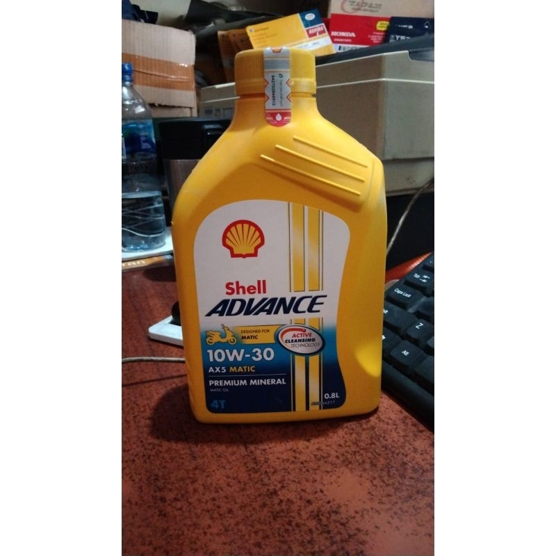 Jual Oli Shell ADVANCE AX5 MATIC 10W-30 , 0,8L | Shopee Indonesia