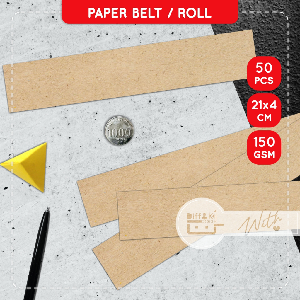 Jual (21x4) Label Roll Paper Belt Kraft Polos untuk Pengikat Produk ...