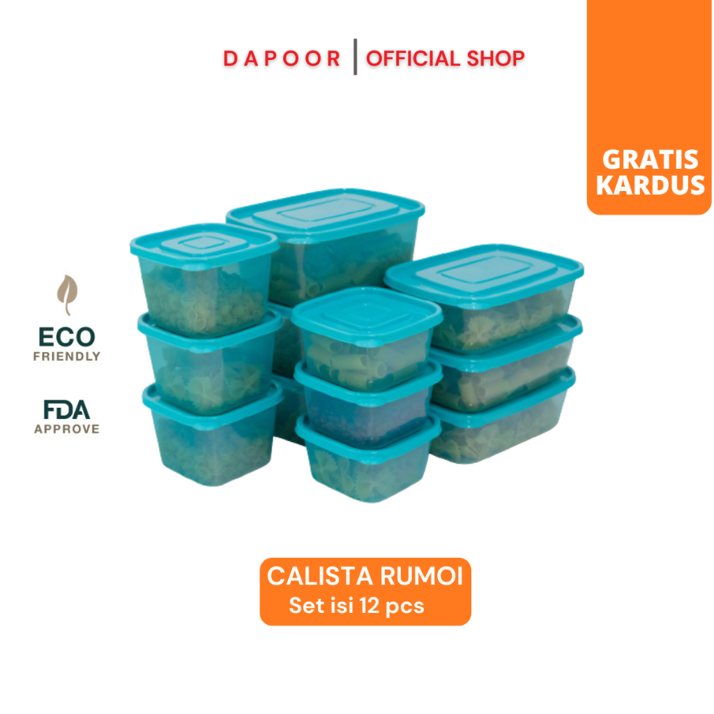 Jual CALISTA RUMOI PREMIUM 12PCS FOOD CONTAINER FOOD PREPARATION FOOD ...