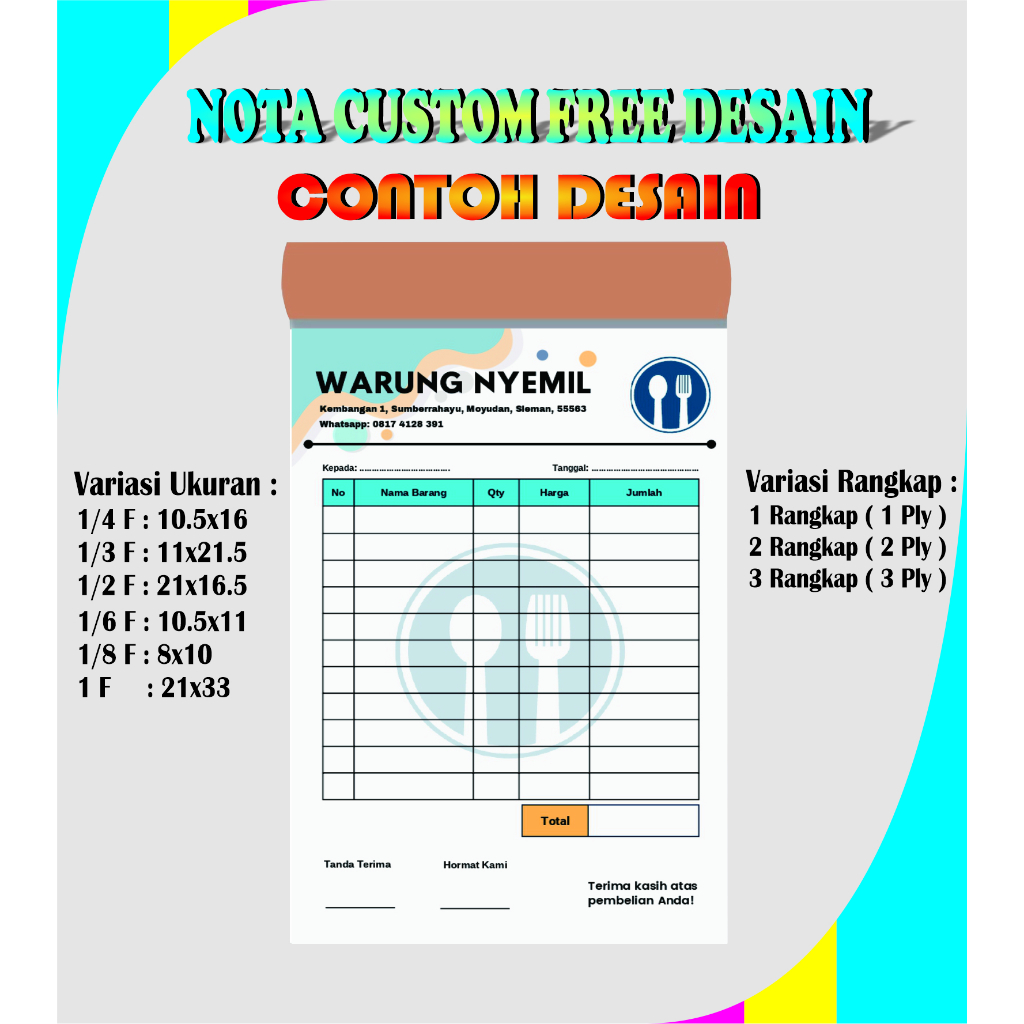 Jual NOTA CUSTOM | Shopee Indonesia