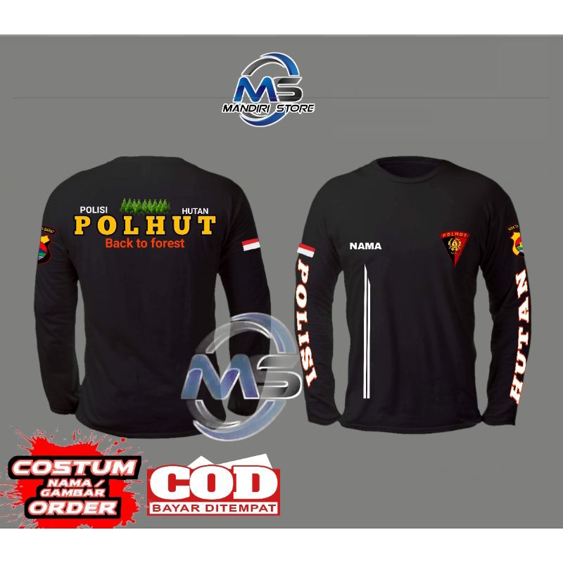 Jual kaos polhut terbaru lengan panjang/polisi kehutanan | Shopee Indonesia