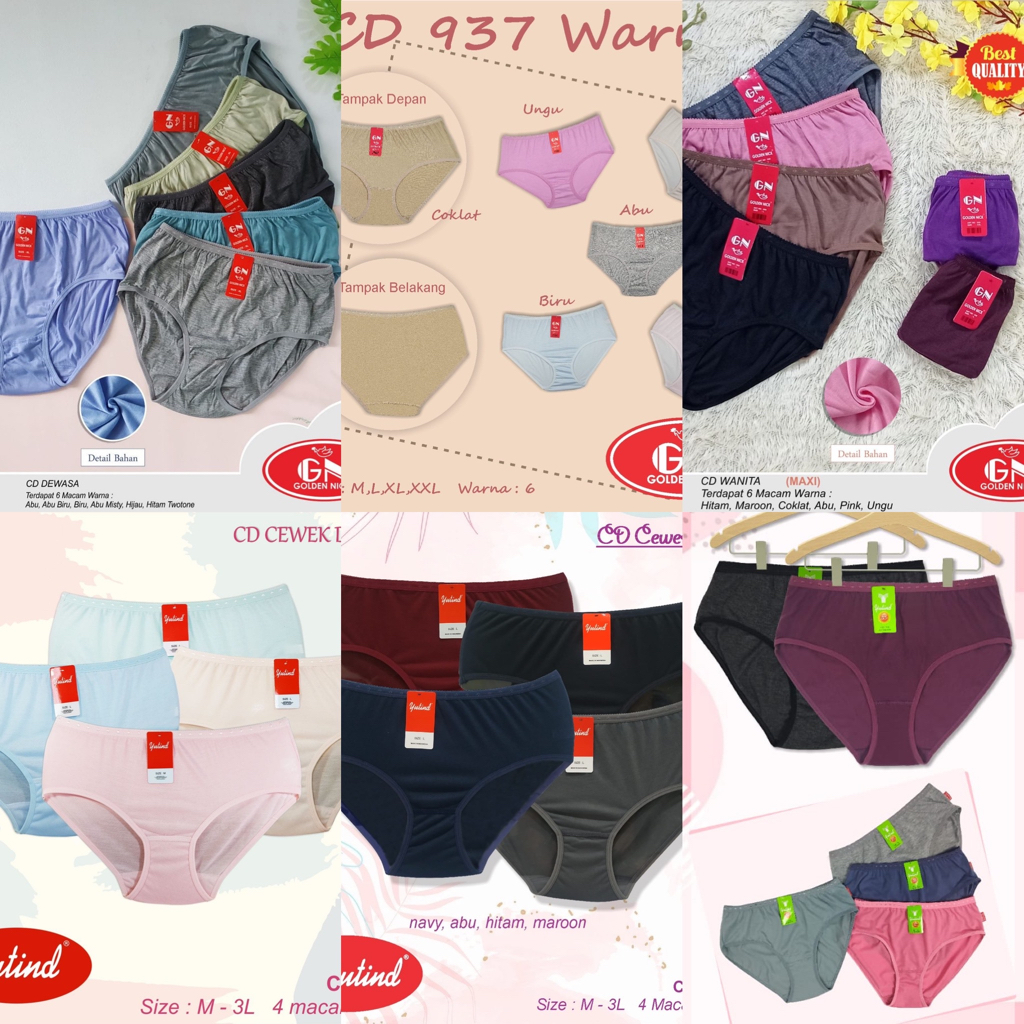 Jual Golden Nick 931 937 939 YUTIND SA 20 SA 21 SA 560 CD Celana Dalam Wanita Dewasa Original ...