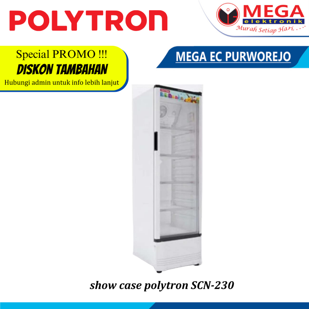 Jual Showcase Polytron SCN 230 KAPASITAS 230 L 4 Rak | Shopee Indonesia