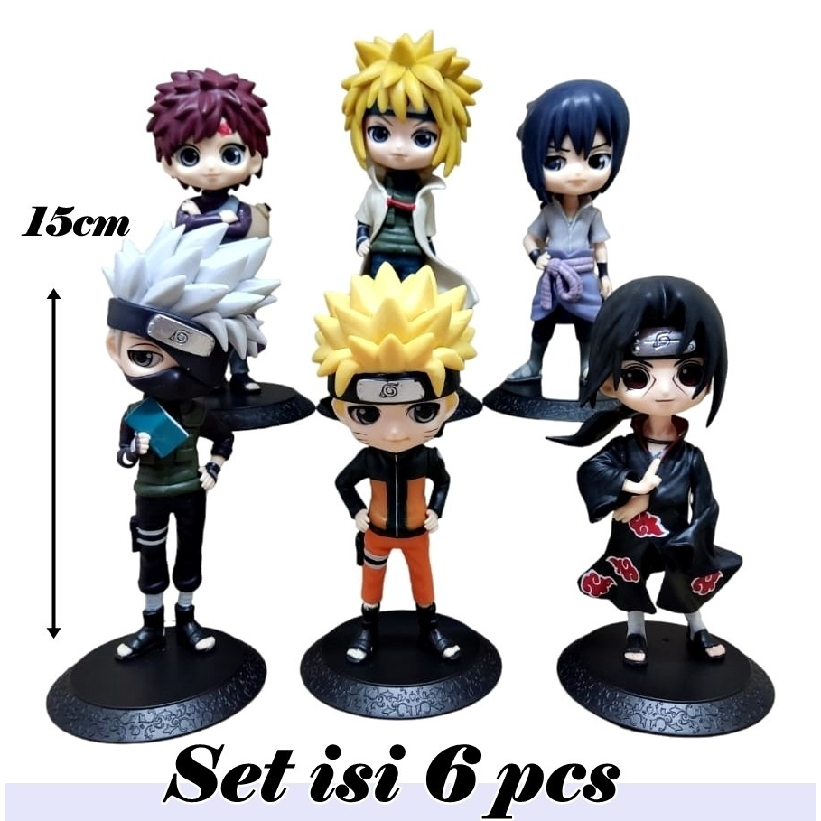 Jual Mainan Figure Qposket Naruto Minato Kakashi Sasuke Gara Itachi Set ...
