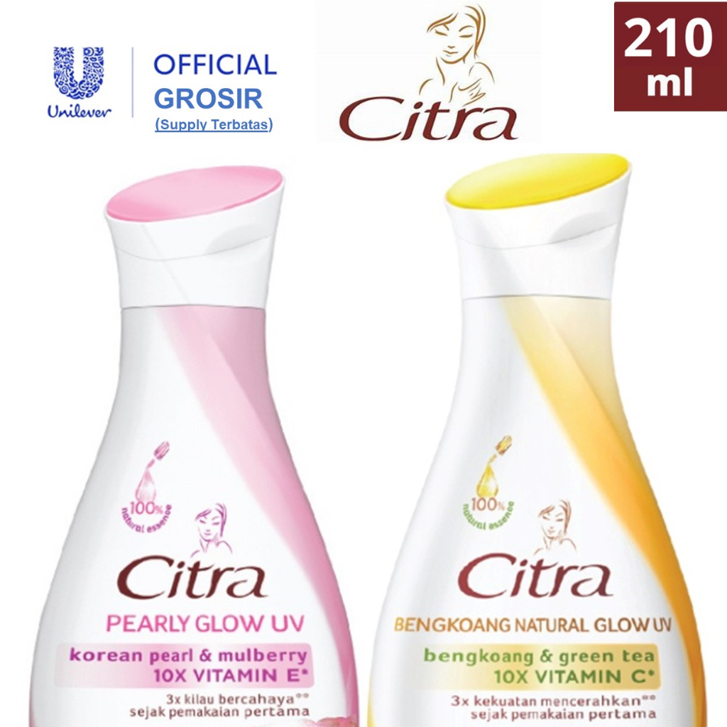 Jual Official Grosir Citra Lotion Pearly Glow UV Hand & Body 210ml ...