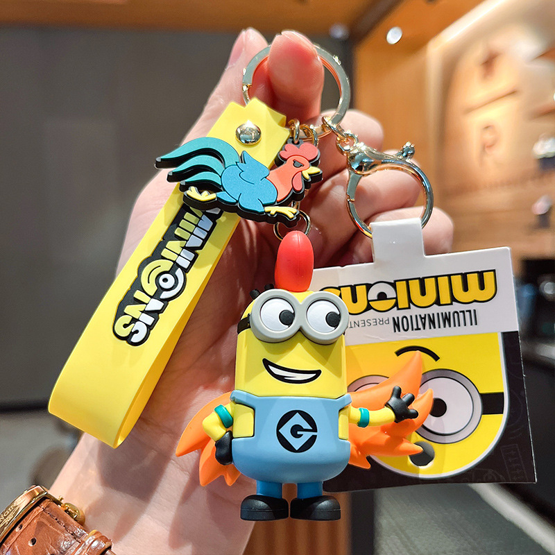 Jual Gantungan Kunci Minions Keychain Karakter Kartun Stuart Kevin Carl ...