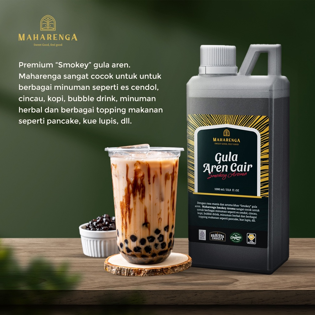 Jual Gula Aren Cair Liquid asli Maharenga Smokey 1 Liter | Shopee Indonesia