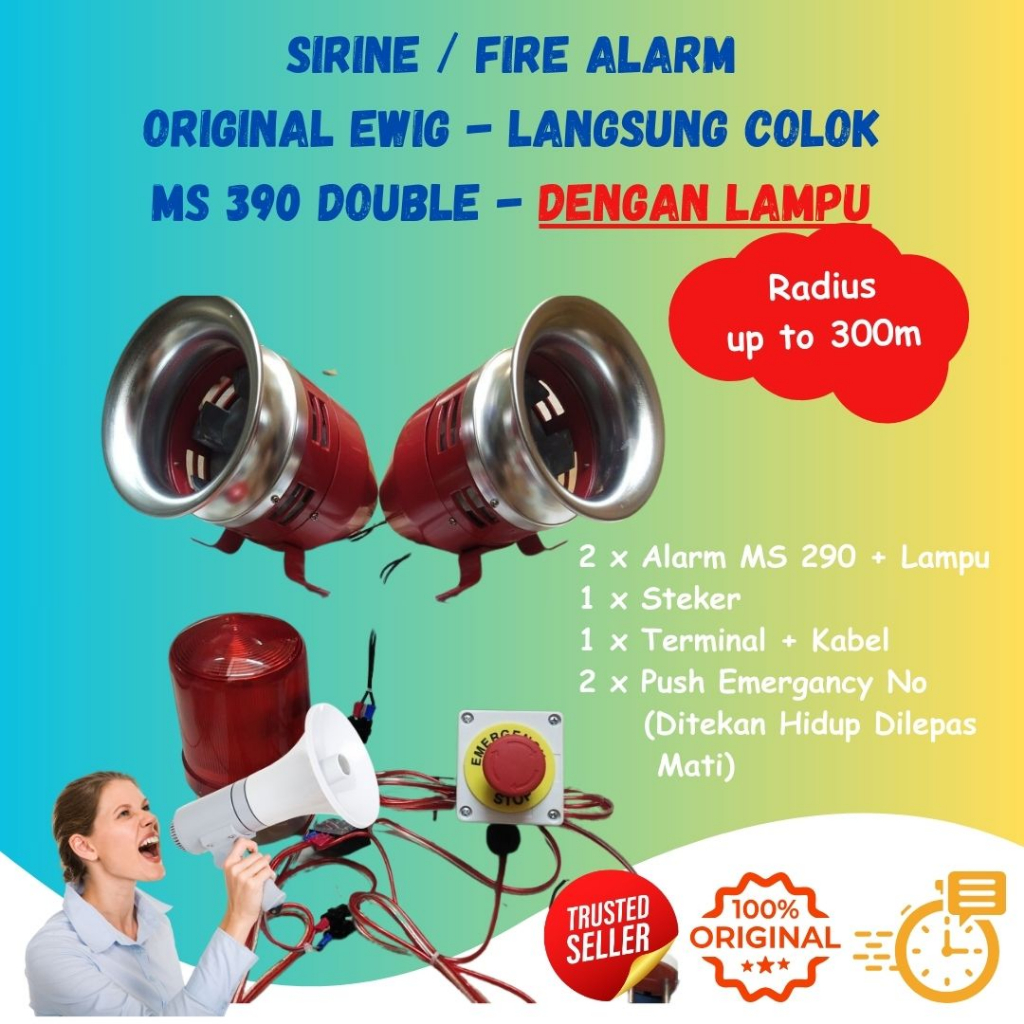Jual Sirine Ganda MS 390+Lampu Alarm Kebakaran Acara Peresmian Gedung ...