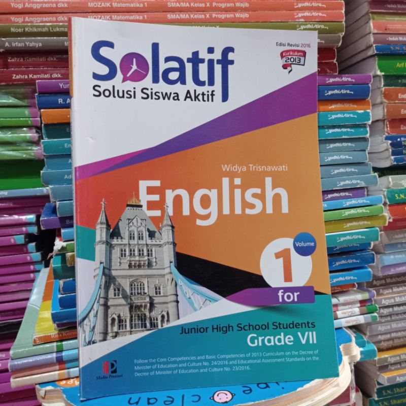 Jual buku bekas kurikulum 2013 edisi revisi ENGLISH UNTUK SMP KELAS 1 ...