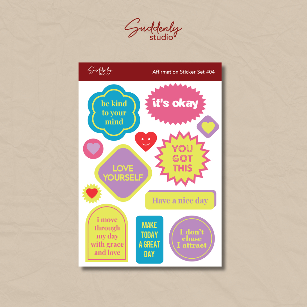 Jual Affirmation Sticker Set #04 - Suddenly Studio | Shopee Indonesia