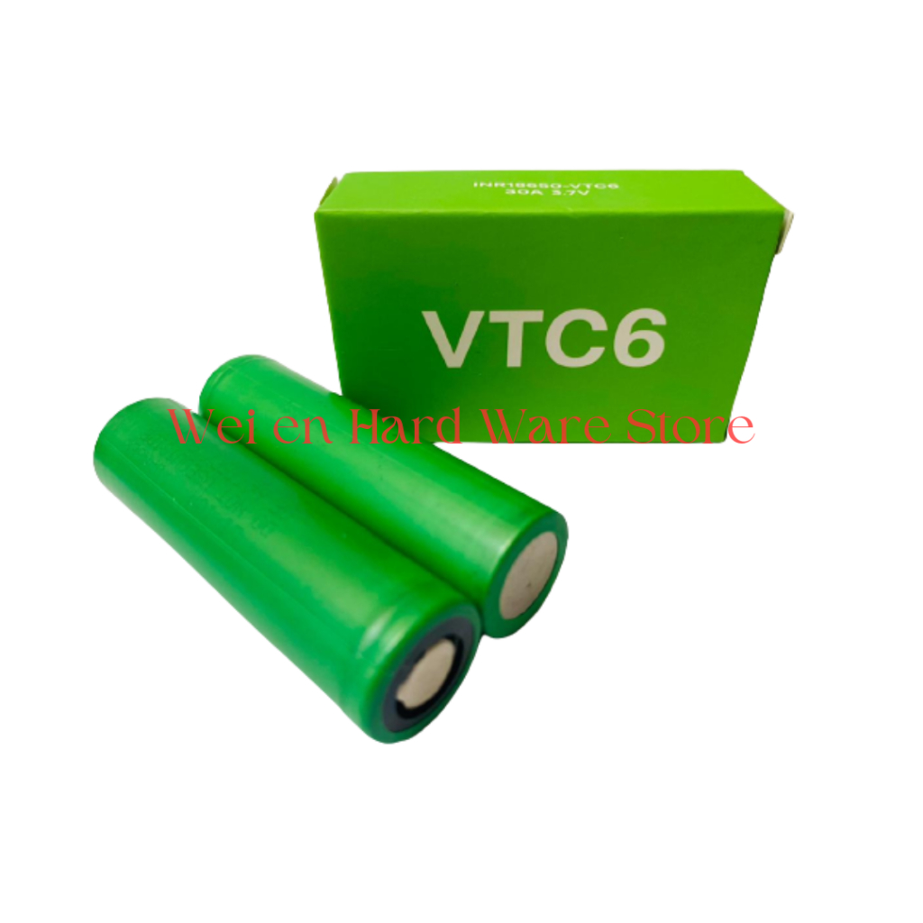 Jual Baterai Batre Charger Cash VTC6 Hijau 3000mAh Clone 18650-30A (PER ...
