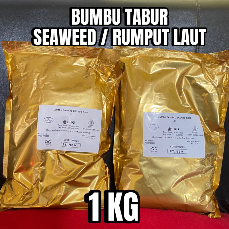 Jual BUMBU TABUR SEAWEED BUBUK RUMPUT LAUT HALUS SSMI 1 KG | Shopee ...