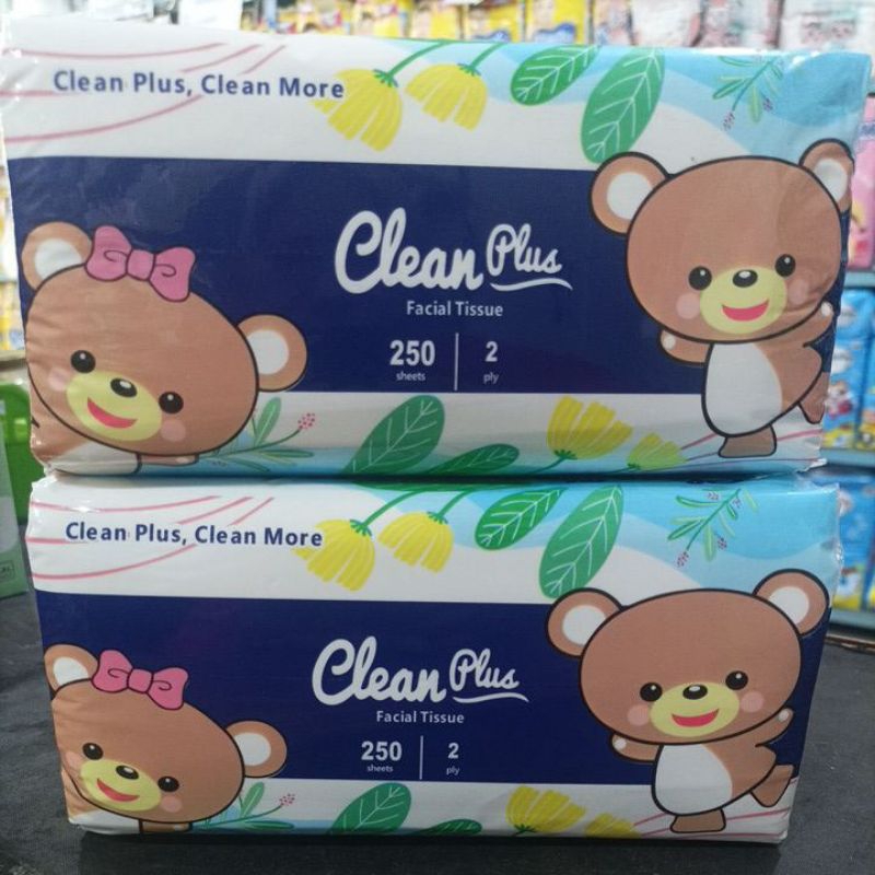 Jual CLEAN PLUS Facial Tissue 250sheets | Shopee Indonesia