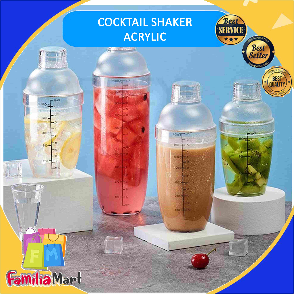 Jual Shaker Botol Plastik Pengocok Minuman Cocktail 300ml 500ml 700ml ...