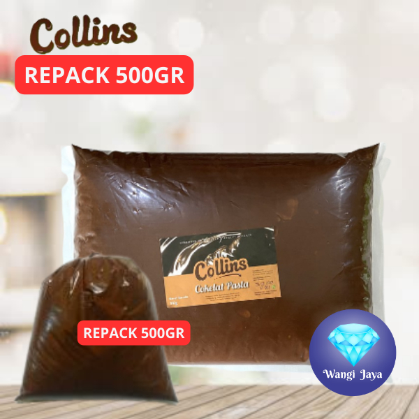 Jual Collins Pasta Coklat 500 Gram/ Selai Coklat Collins Repack 500 ...