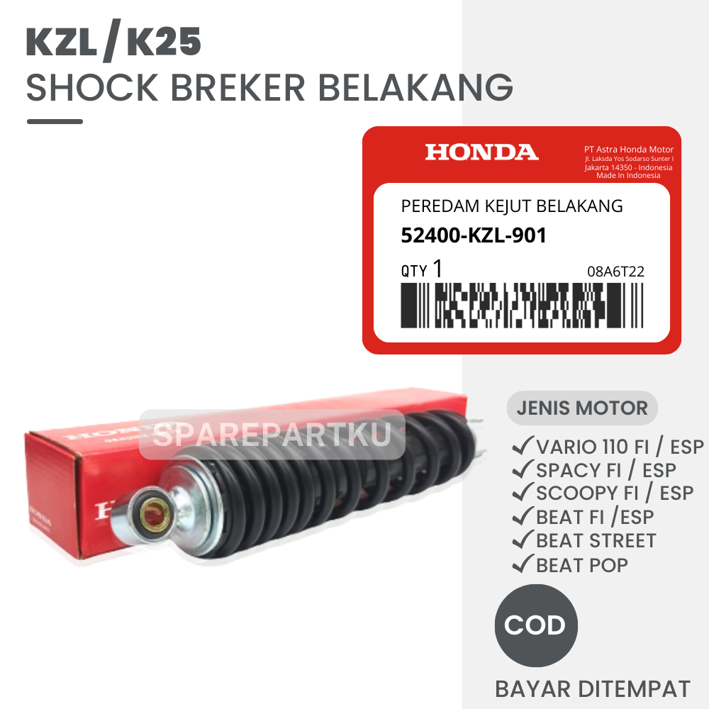 Jual KZL / K25 SOKBREKER BELAKANG HONDA VARIO 110 FI BEAT FI SPACY FI SCOOPY FI BEAT STREET POP ...