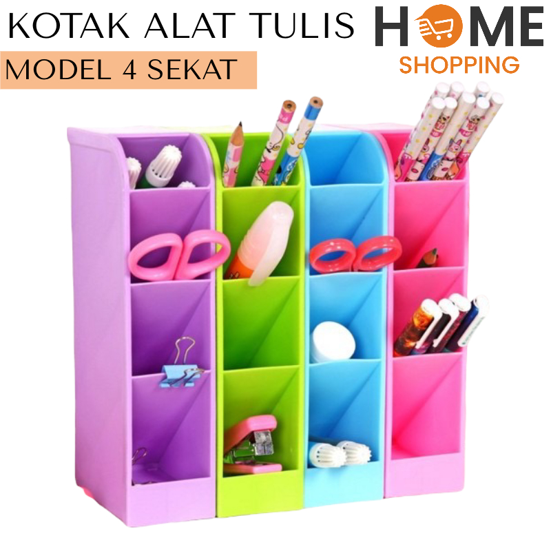 Jual [HS] KOTAK ALAT TULIS ATK 4 SEKAT / KOTAK ORGANIZER 4 LAYER ...