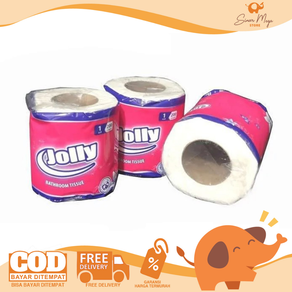 Jual Jolly Tissue Toilet Roll 200 Sheets Tisu Gulungan Bathroom / Jolly ...