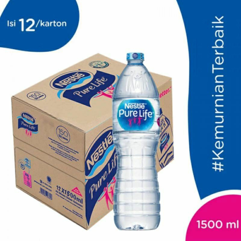 Jual Nestle pure life air mineral 1500 ml 1 karton isi 12 botol | Shopee Indonesia