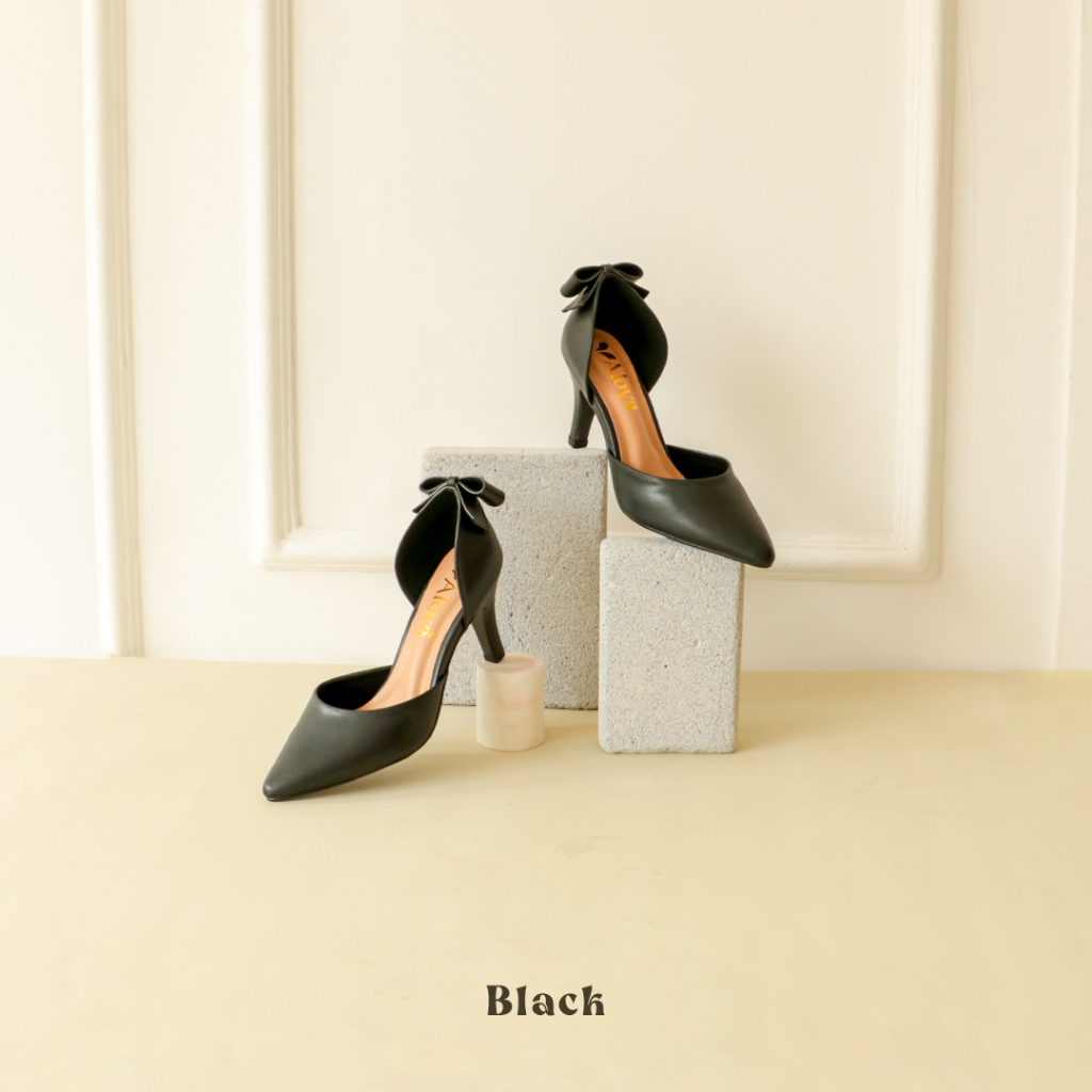 Jual Alivelovearts Chlorine Sepatu Pantofel Ribbon Heels 7cm Kerja ...