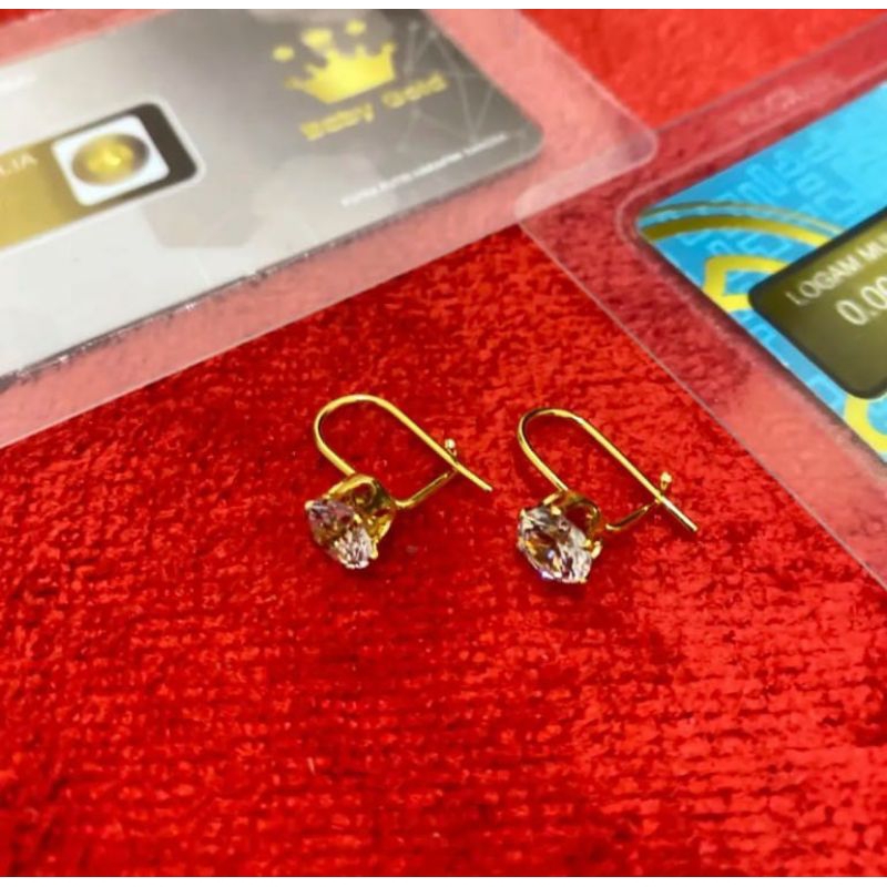 Jual Anting Desy Permata Cantik lapis emas dan Bonus Emas atm mulia ...