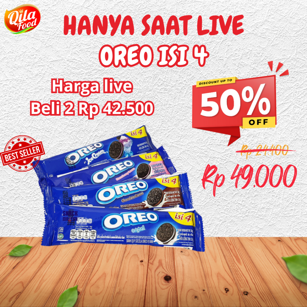 Jual BISKUIT OREO ISI 4 COKLAT STRAWBERRY ORIGINAL BOX ISI 12 PCS OREO ...