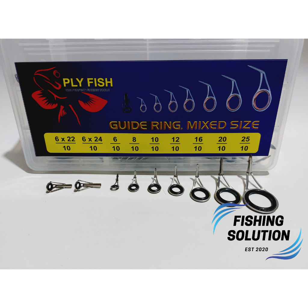 Jual Ring Guide / Cincin Joran Set Ply Fish isi 9 Putih tipe CCLYOG ...